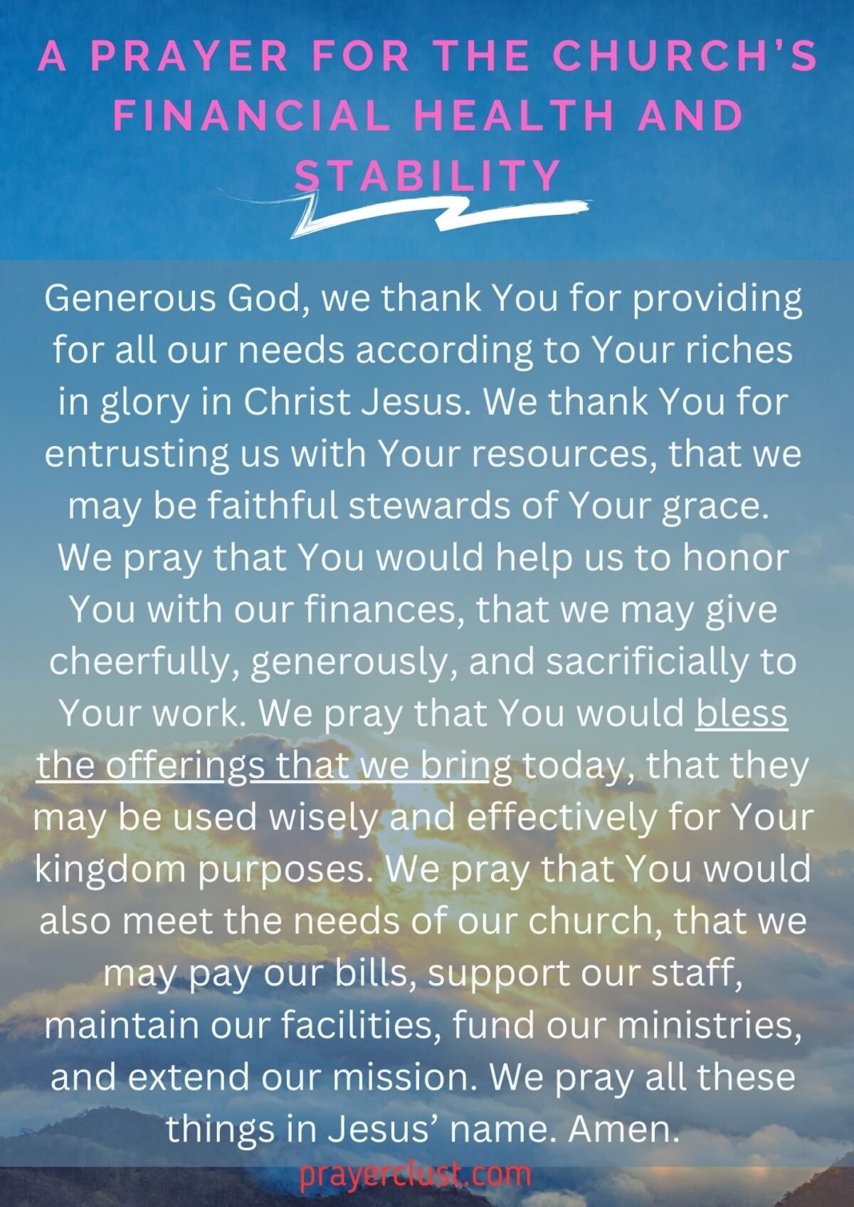 15 Intercessory Prayers for Sunday Service to Praying for Your Church ...