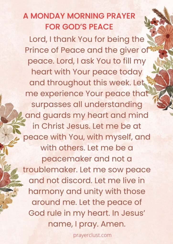 15 Uplifting Monday Morning Prayers for a Successful and Rewarding Week ...