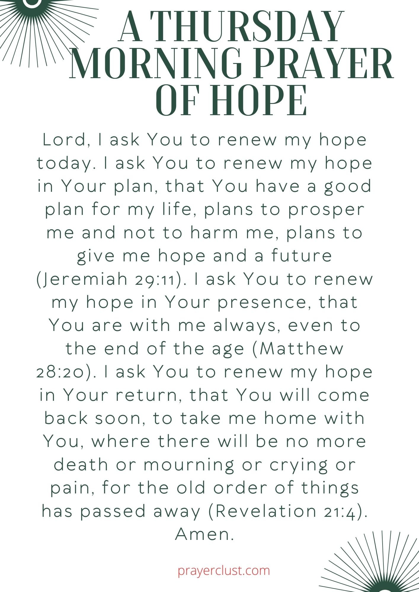 15 Powerful Thursday Morning Prayers to Invite His Presence and Receive ...