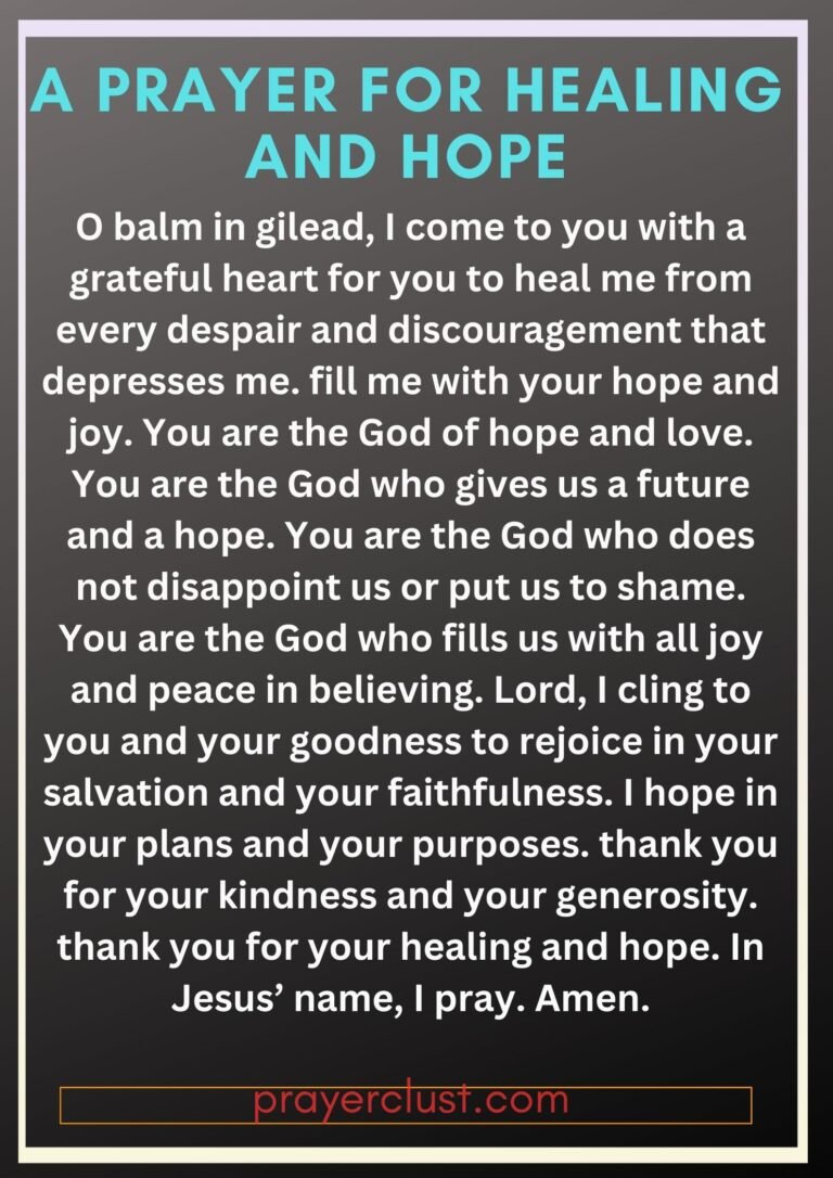 20 Powerful Prayers for Healing and Strength to Ignite Hope, and Divine ...