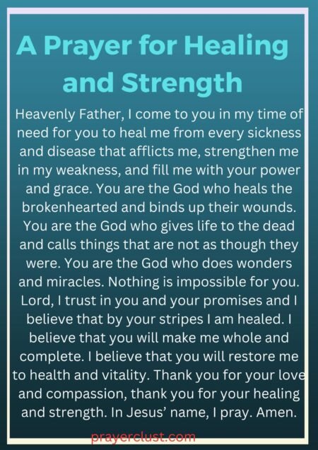 20 Powerful Prayers for Healing and Strength to Ignite Hope, and Divine ...
