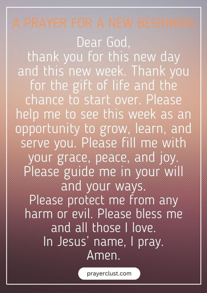 15 Uplifting Prayers for the Week Ahead: Hope, Patience, and Peace to ...