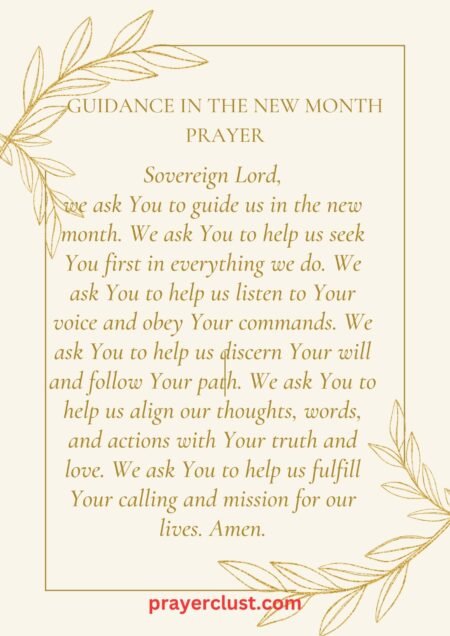 11 Strong New Month Prayers and Blessings for A fresh Start