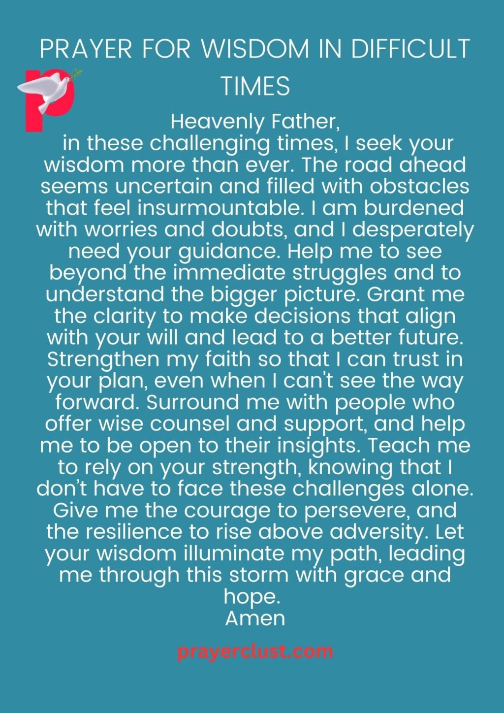 15 Powerful Prayers for Wisdom and Peace in Your Daily Life - Prayer Clust