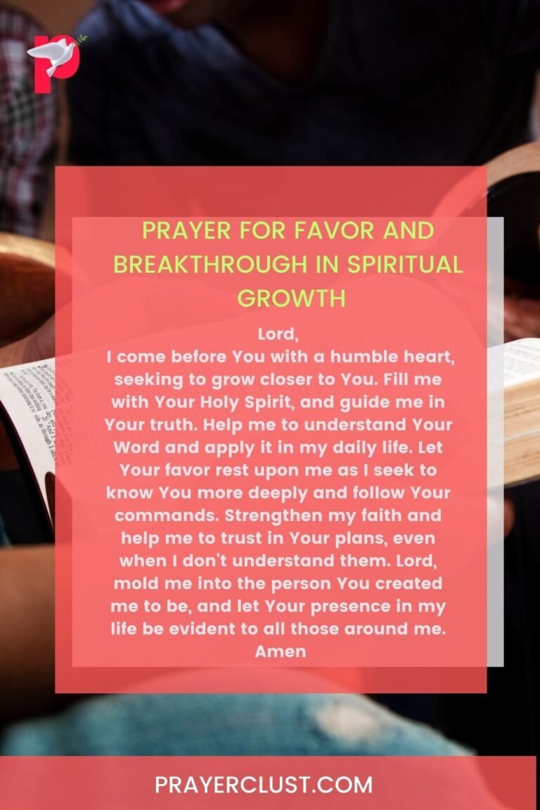 10 Powerful Prayers for God's Favor and Breakthrough in Life - Prayer Clust