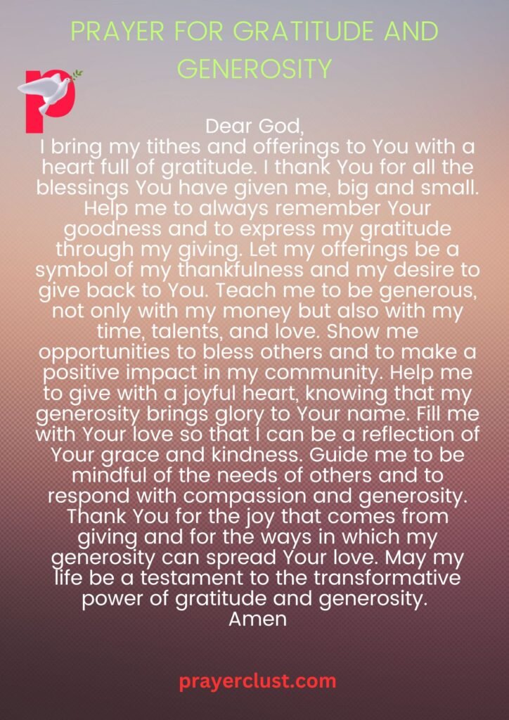 10 Powerful Prayers for Tithes and Offerings to Unlock God's Favor ...